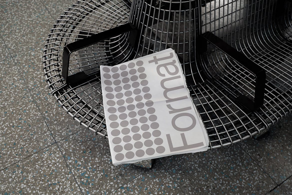 Format B2 Newspaper Mockup Scene 04 | Premium & Free PSD Mockup Store