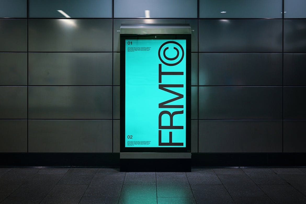 Format B2 Signage Mockup Scene 05 | Premium & Free PSD Mockup Store