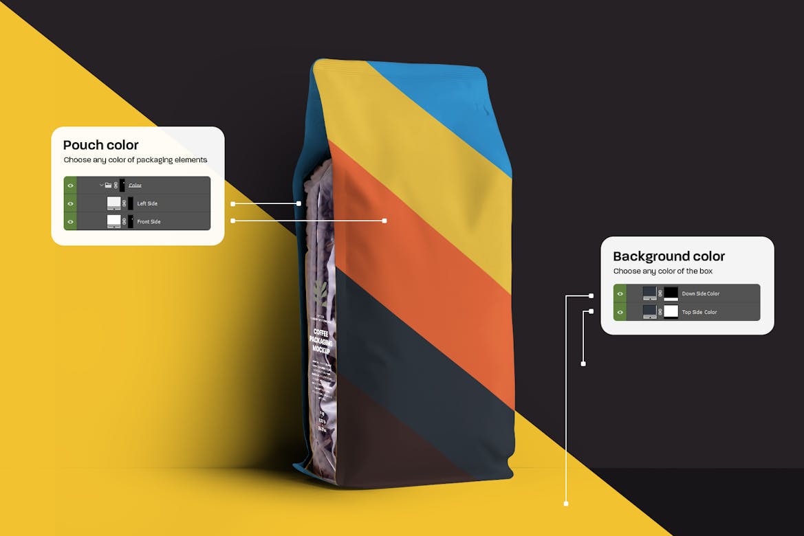 13 Side Gusset Bag Mockups. Stabilo Bag with Transparent Side | Premium ...