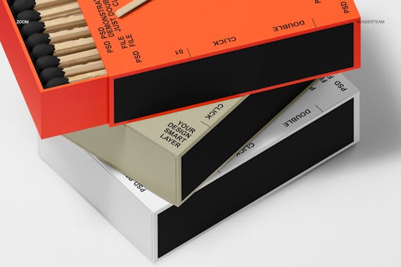 Matches Box Mockup Set | Premium & Free PSD Mockup Store
