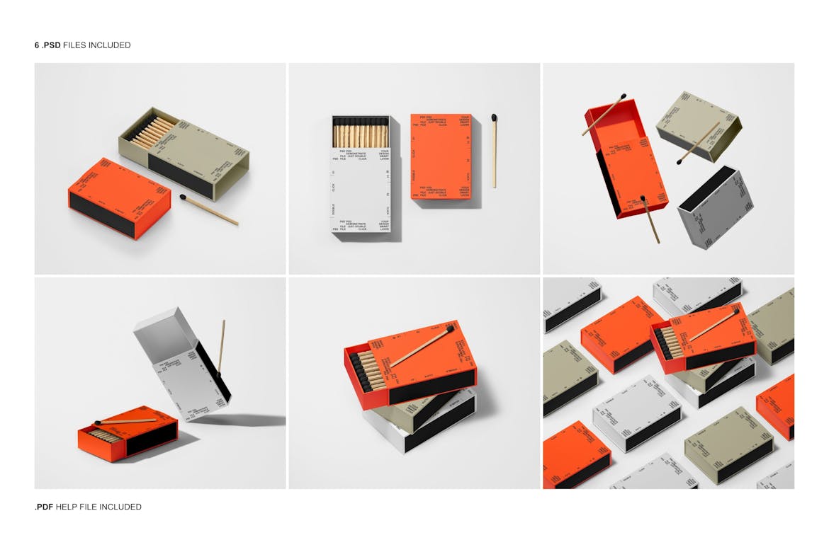 Matches Box Mockup Set | Premium & Free PSD Mockup Store