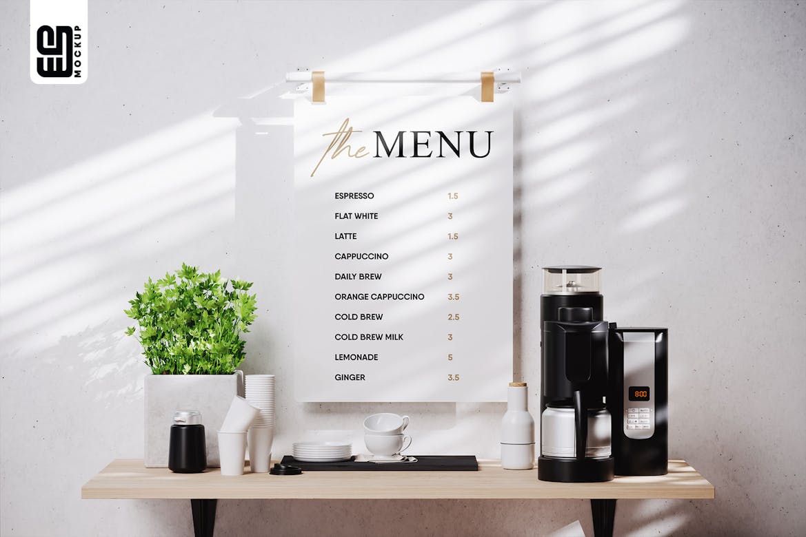 Hanging Menu Board Mockup | Premium & Free PSD Mockup Store