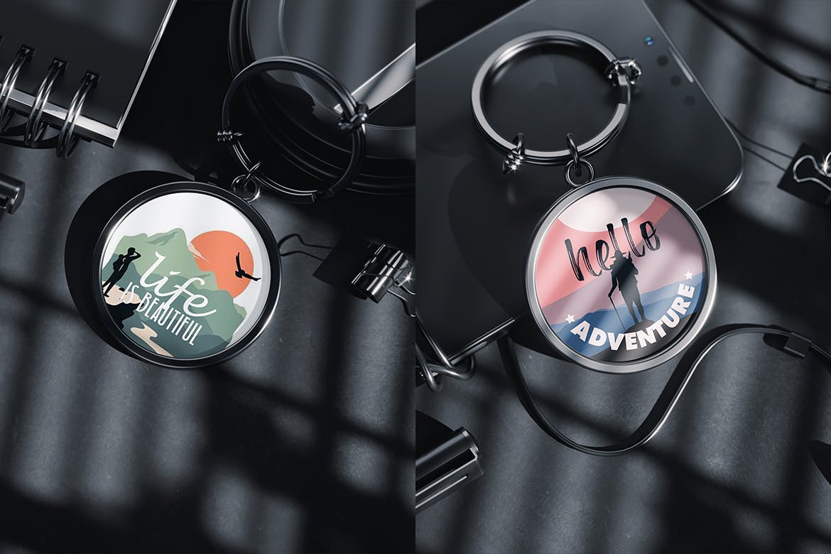Circle Metal Keychain Mockup | Premium & Free PSD Mockup Store