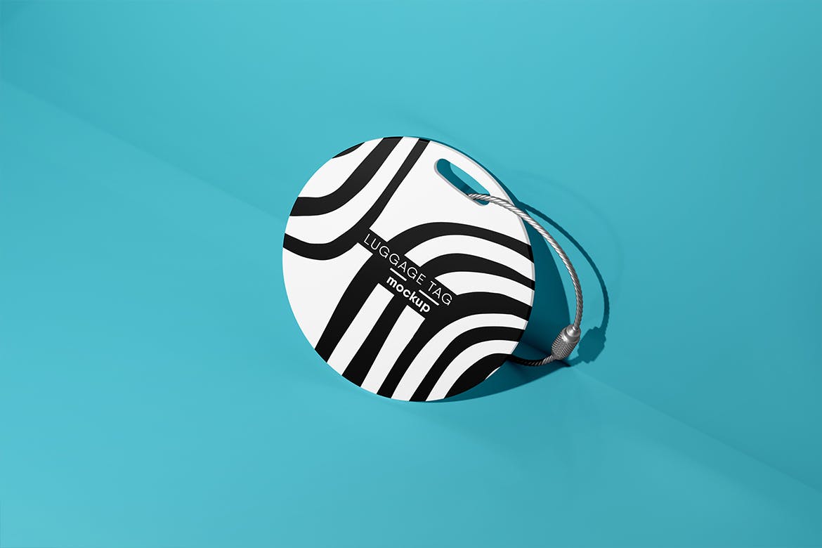 Round Luggage Tag Mockup | Premium & Free PSD Mockup Store