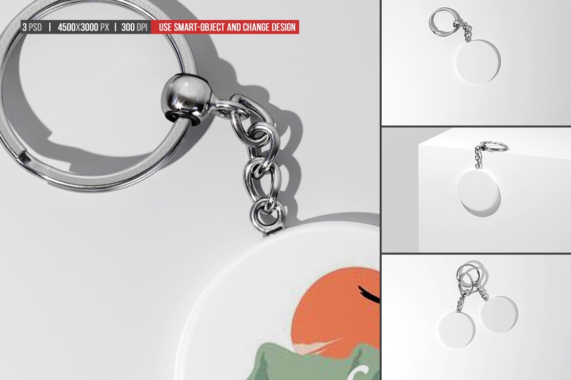 Round Shape Keychain Mockup | Premium & Free PSD Mockup Store