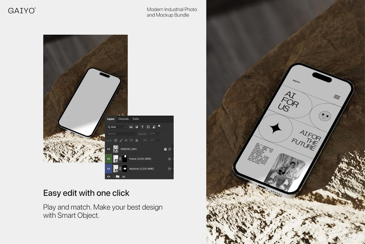 Gaiyo - Industrial Mockup Bundle | Premium & Free PSD Mockup Store
