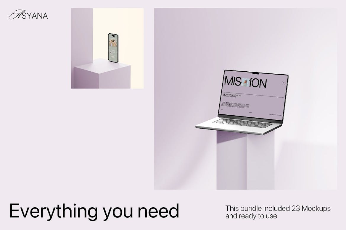 Asyana - Minimal Mockup Bundle | Premium & Free PSD Mockup Store