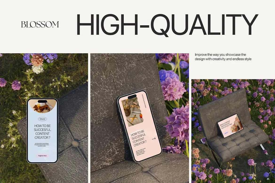 Blossom - Spring Mockup Bundle | Premium & Free PSD Mockup Store