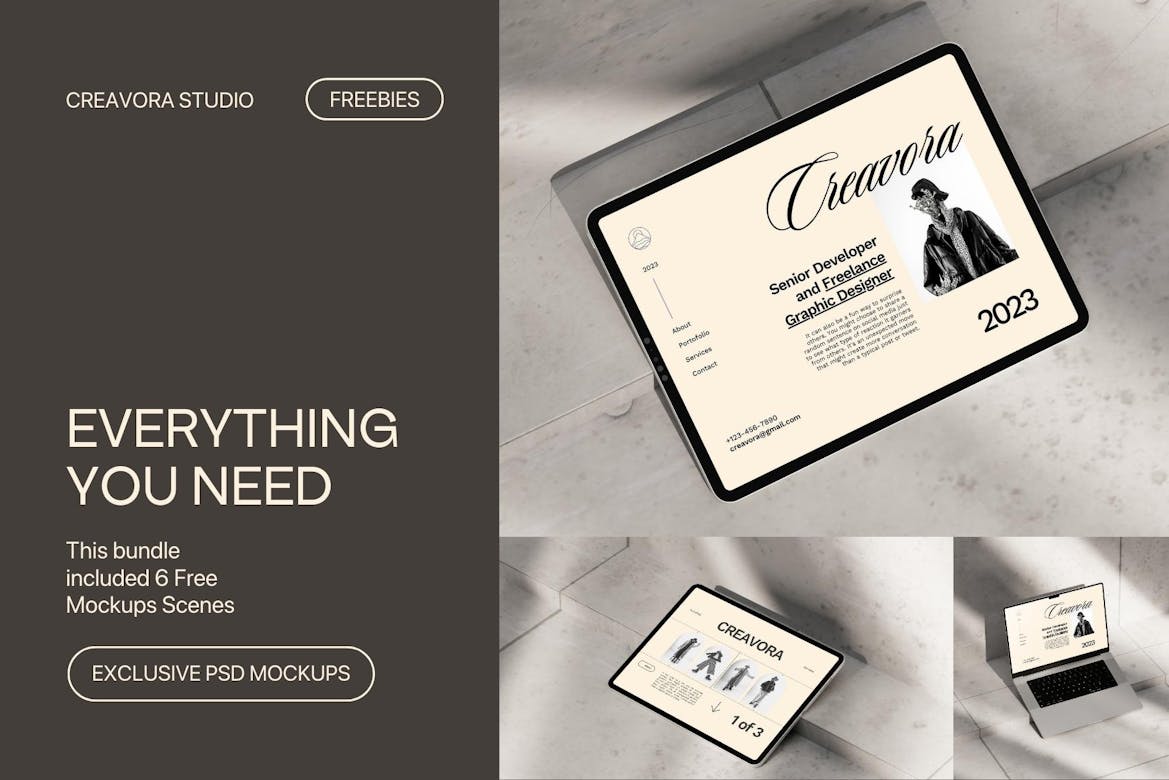 Concrete Free Mockup Bundle | Premium & Free PSD Mockup Store
