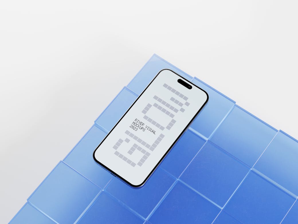 Glow Effect iPhone 15 Pro Free Mockup | Premium & Free PSD Mockup Store