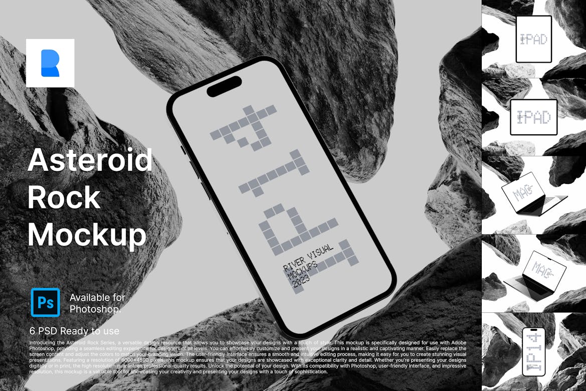 Asteroid Rock Mockup | Premium & Free PSD Mockup Store