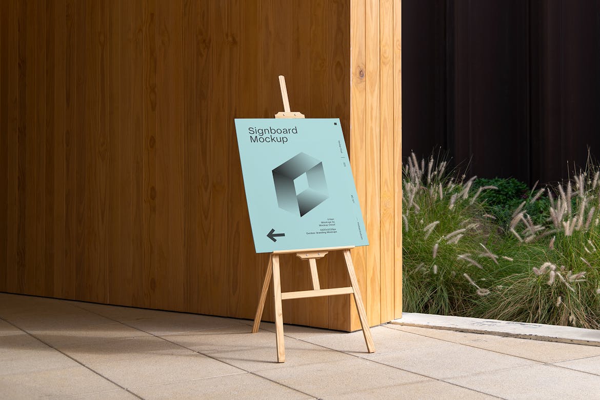 Signboard Advertising Mockup Scene 01 | Premium & Free PSD Mockup Store