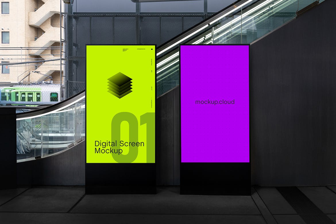 Digital Screen Advertising Mockup Scene 07 | Premium & Free PSD Mockup ...