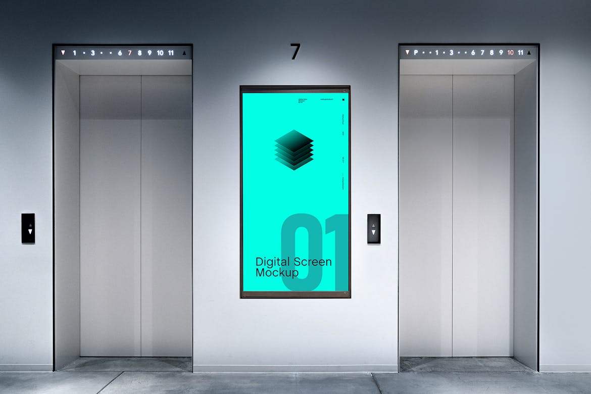 Digital Screen Advertising Mockup Scene 09 | Premium & Free PSD Mockup ...