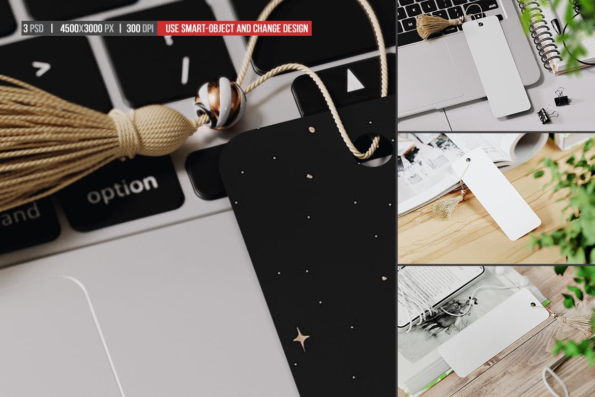 Bookmark with Tassel Mockup | Premium & Free PSD Mockup Store