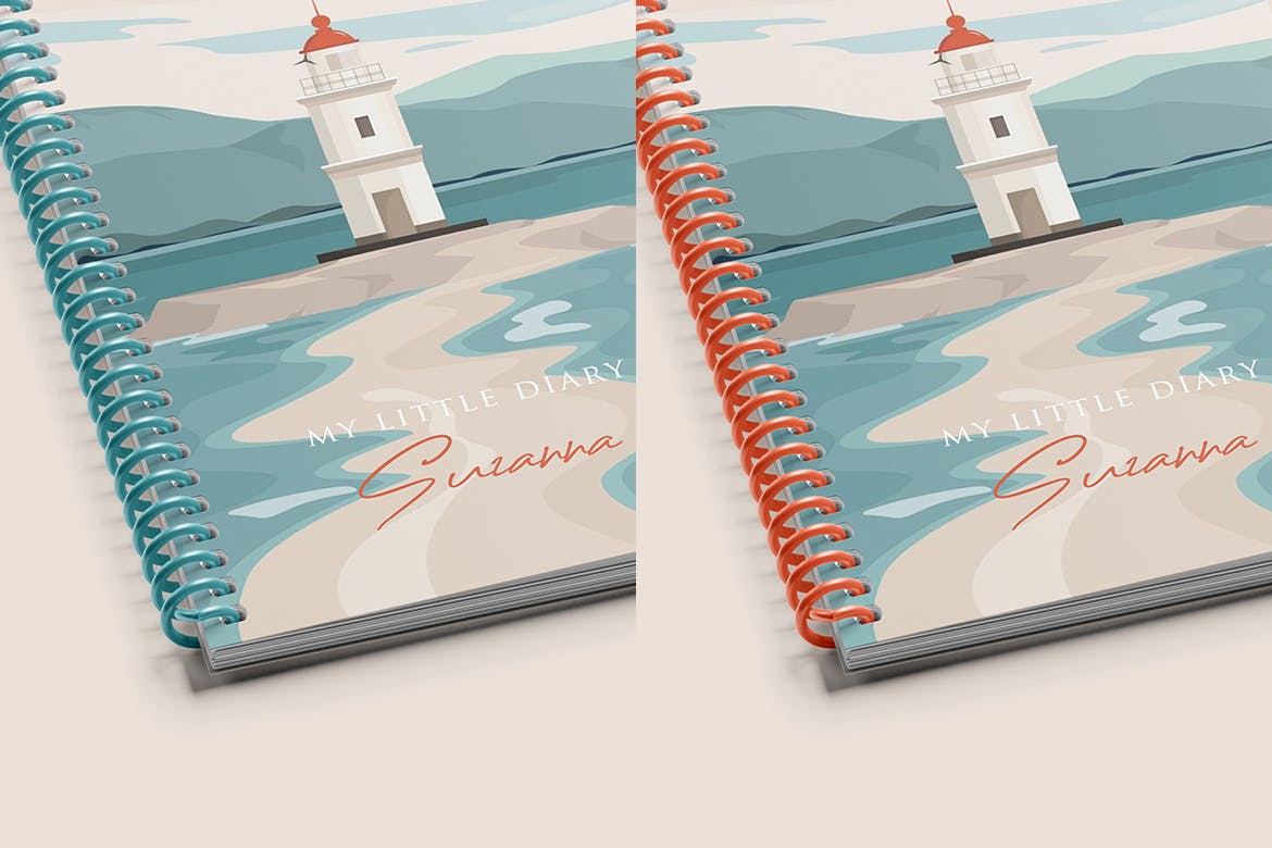 Coil Bound Book Mockup | Premium & Free PSD Mockup Store