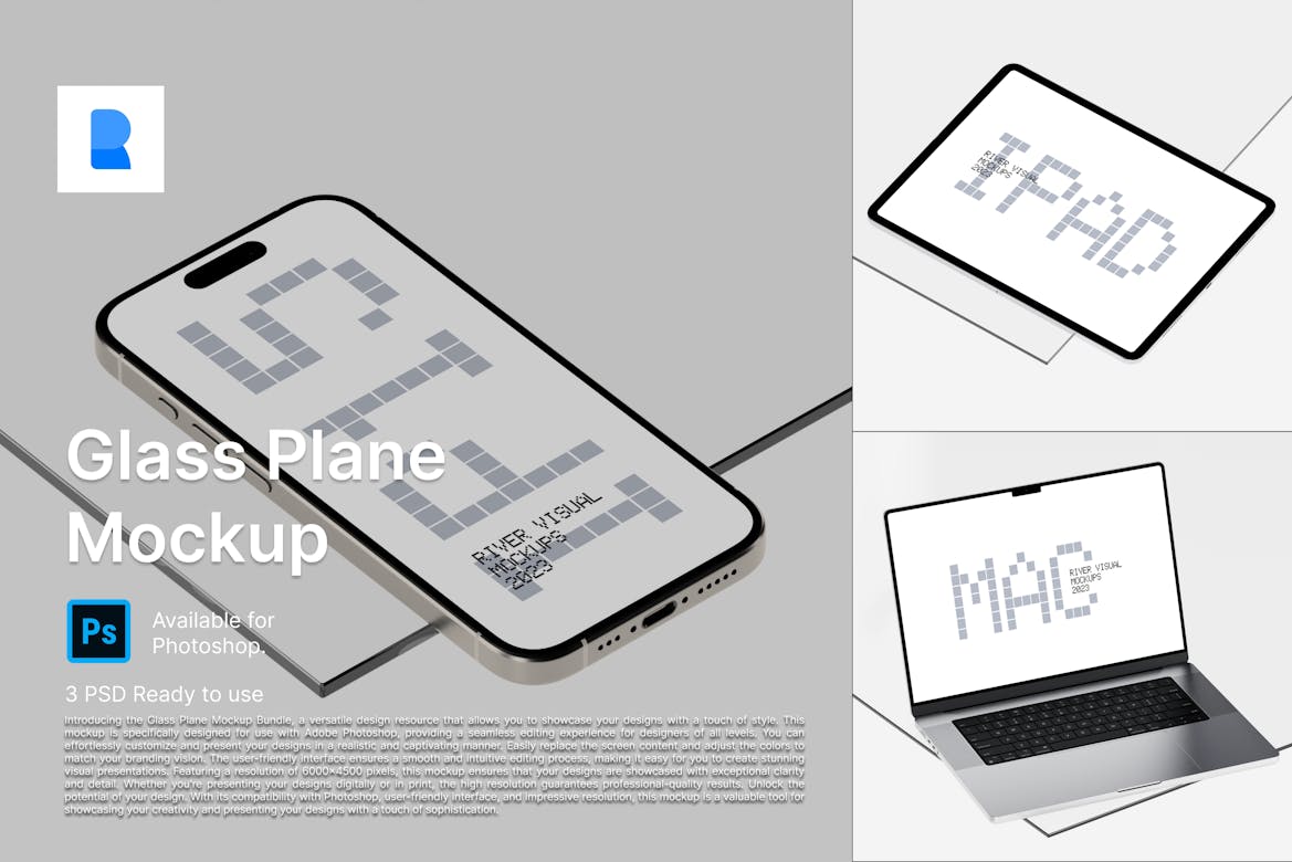 Glass Plane | Premium & Free PSD Mockup Store