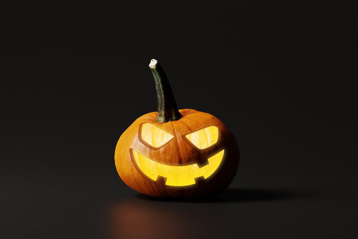 Halloween Pumpkin Jack-O-lantern Mockups | Premium & Free PSD Mockup Store