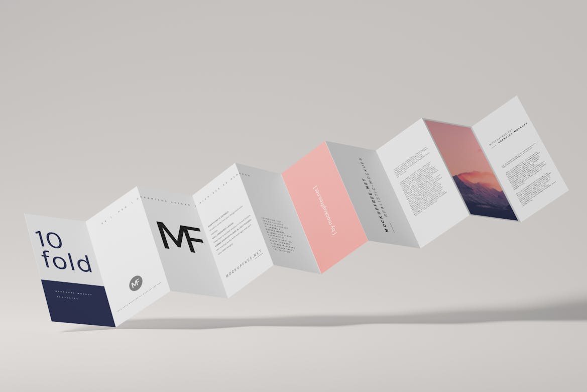 DL Ten-Fold Brochure or Flyer Mockups | Premium & Free PSD Mockup Store