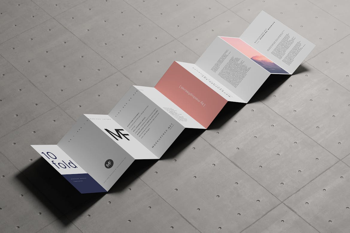 DL Ten-Fold Brochure or Flyer Mockups | Premium & Free PSD Mockup Store