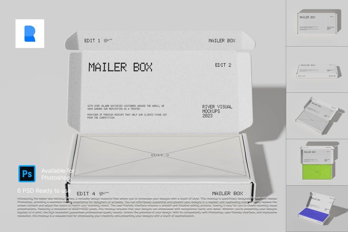 Mailer Box Packaging Mockup | Premium & Free PSD Mockup Store