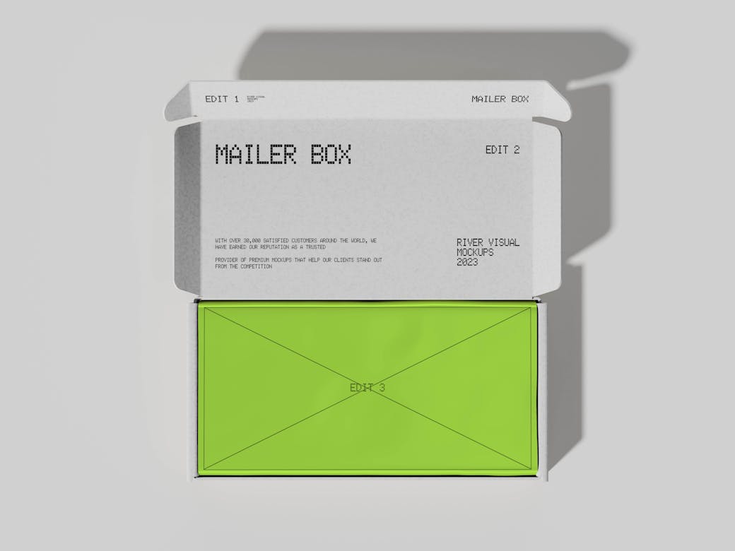 Mailer Box Packaging Mockup | Premium & Free PSD Mockup Store