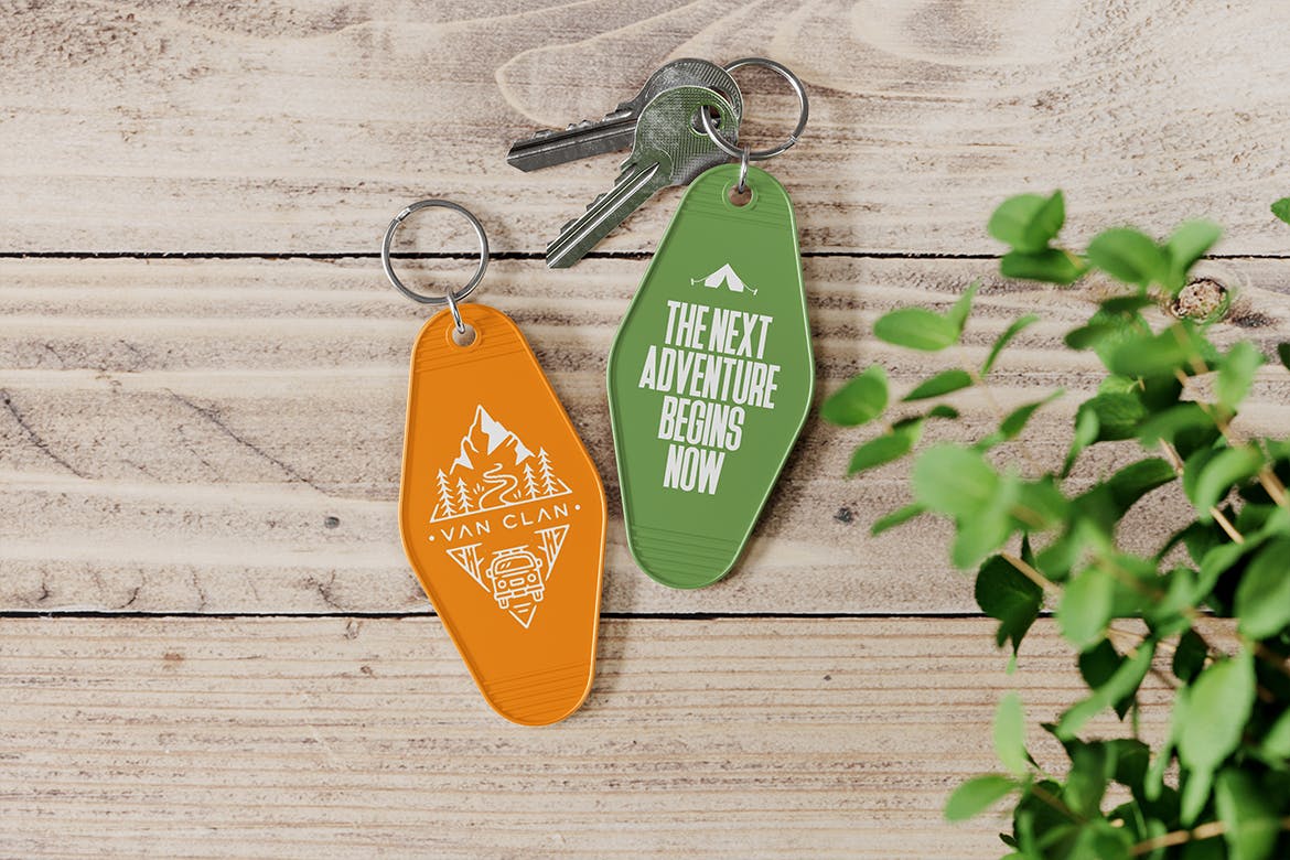 Motel Style Keychain Mockup | Premium & Free PSD Mockup Store