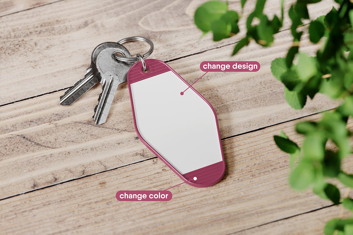 Motel Style Keychain Mockup | Premium & Free PSD Mockup Store