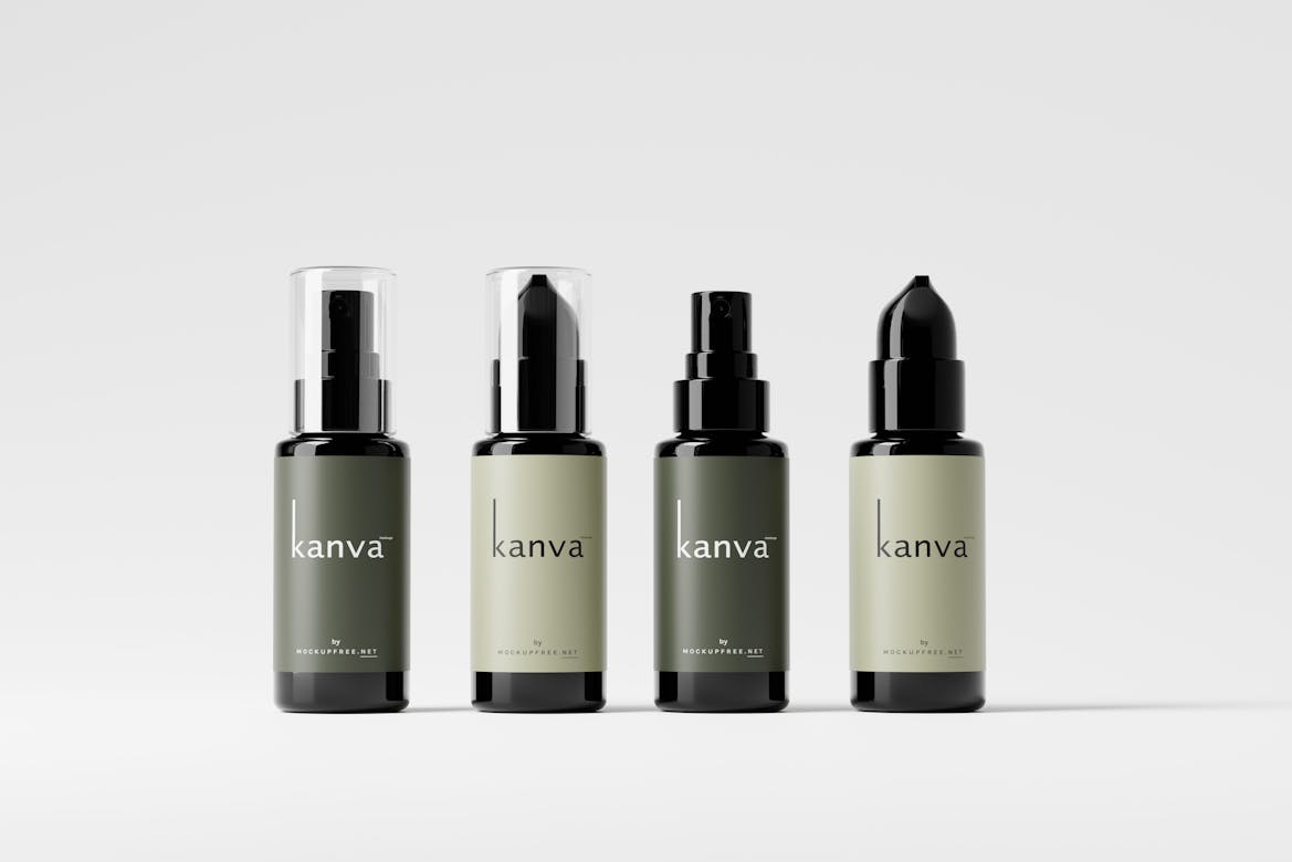 Kanva - Cosmetic Bottle Mockup Set | Premium & Free PSD Mockup Store