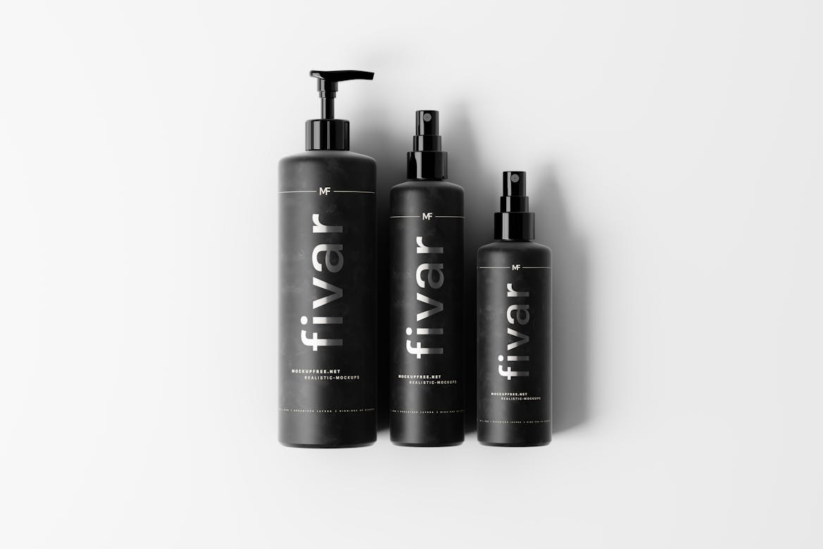Fivar - Tri-Bottle Cosmetic Mockup Collection | Premium & Free PSD ...