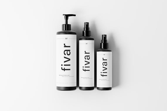 Fivar - Tri-Bottle Cosmetic Mockup Collection | Premium & Free PSD ...