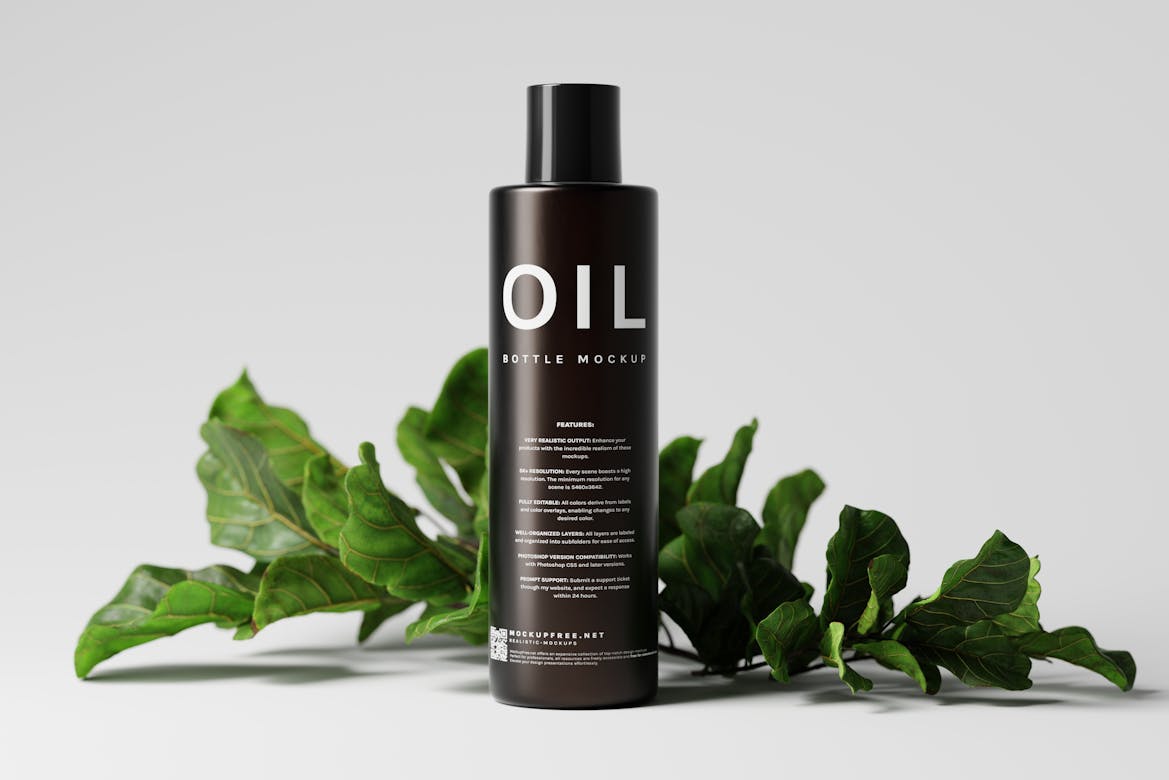 Black Glass Hair Oil Bottle Mockups Premium And Free Psd Mockup Store