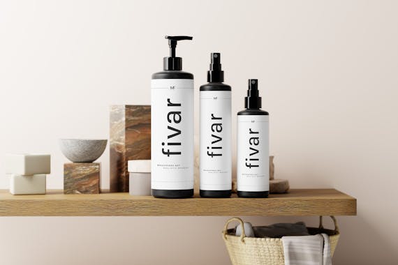 Fivar - Tri-Bottle Cosmetic Mockup Collection | Premium & Free PSD ...