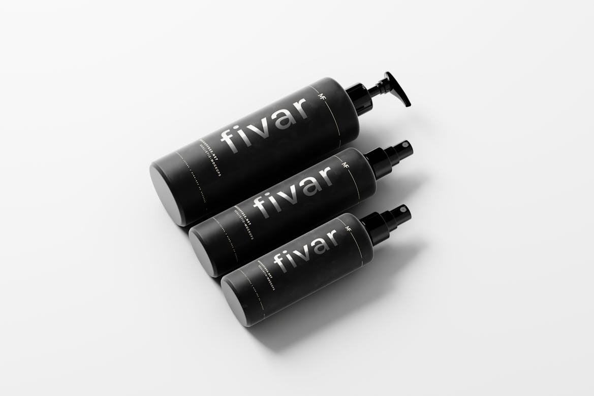 Fivar - Tri-Bottle Cosmetic Mockup Collection | Premium & Free PSD ...