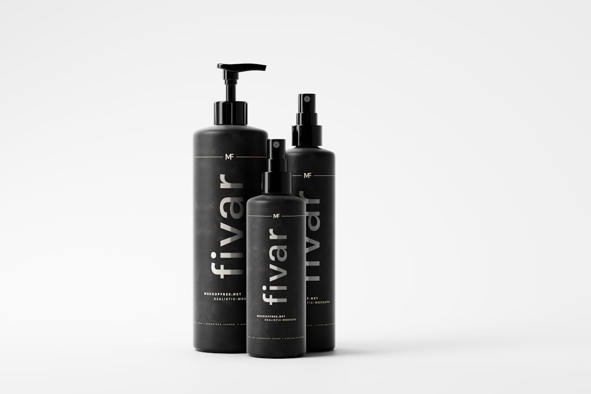 Fivar - Tri-Bottle Cosmetic Mockup Collection | Premium & Free PSD ...