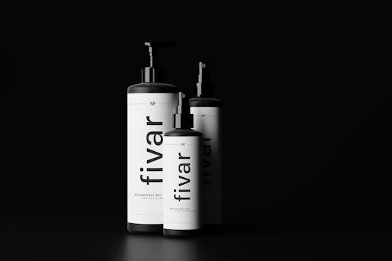 Fivar - Tri-Bottle Cosmetic Mockup Collection | Premium & Free PSD ...