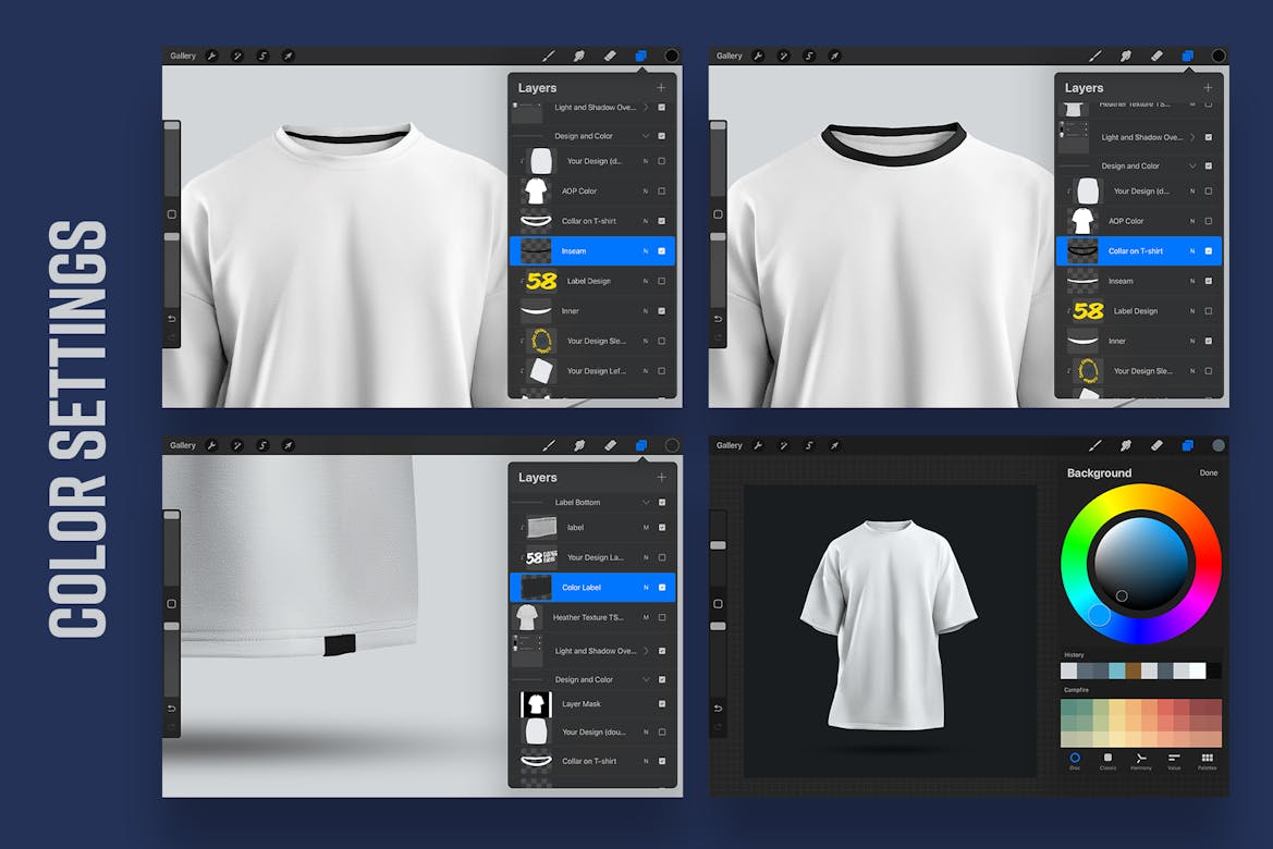 5 Mockups Oversize T-shirt for Procreate vol.2 | Premium & Free PSD ...