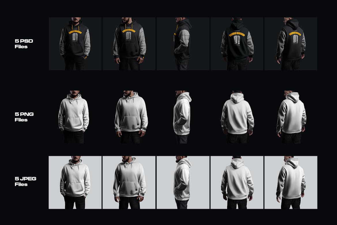 5 Mockups Oversize Hoodie | Premium & Free PSD Mockup Store
