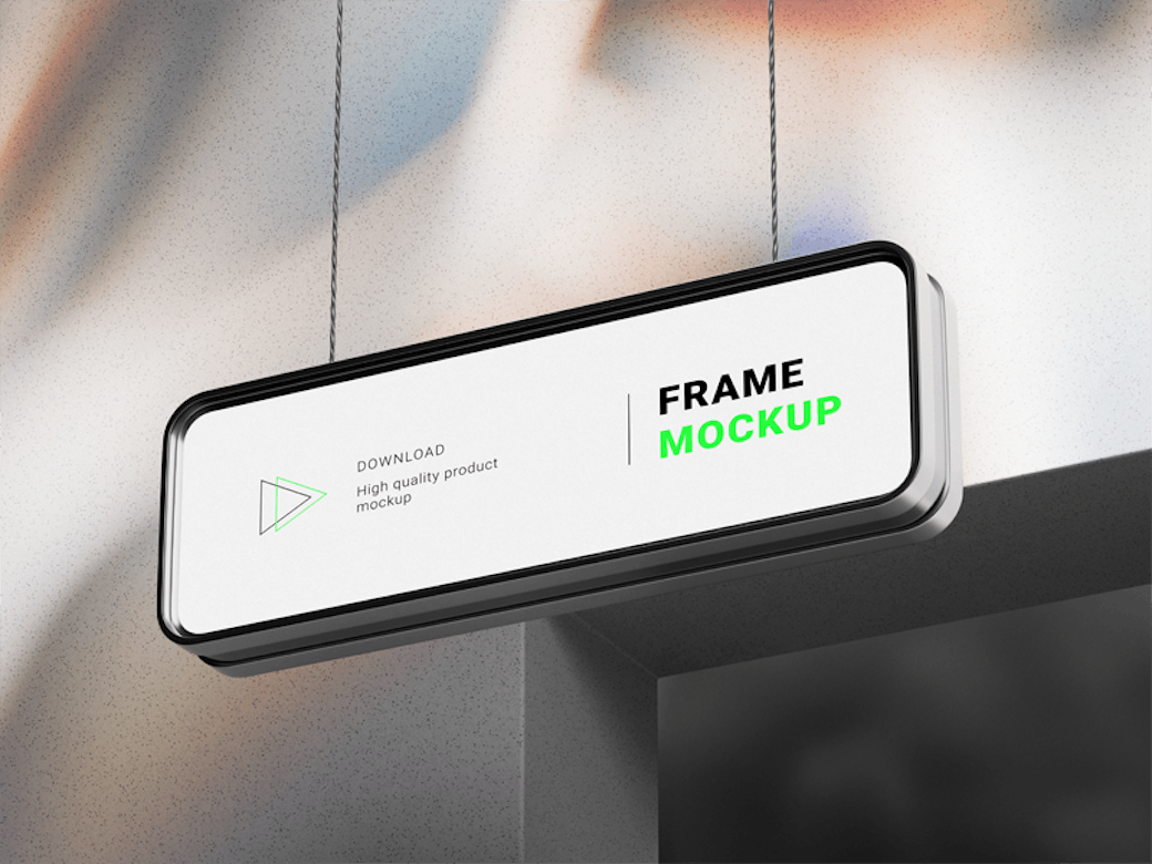 Rectangle Sign Mockup (1) | Premium & Free PSD Mockup Store