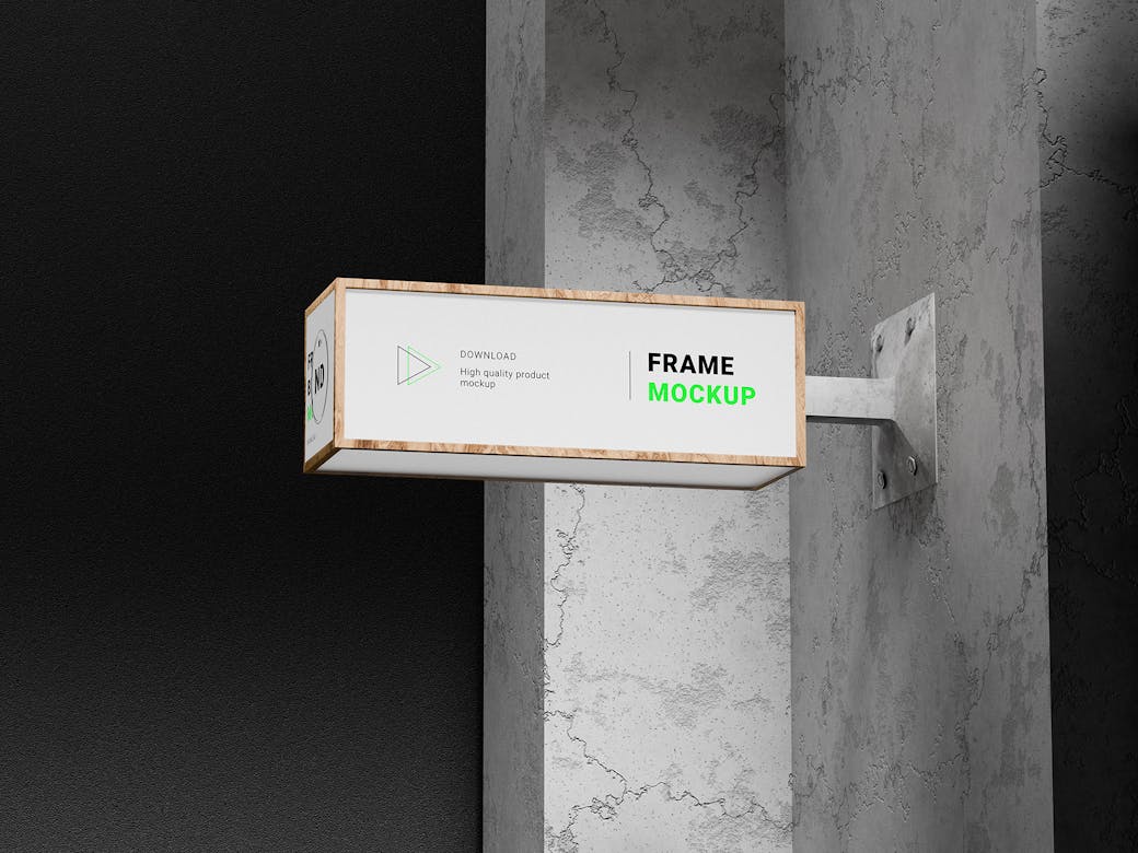 Rectangle Sign Mockup (4) | Premium & Free PSD Mockup Store