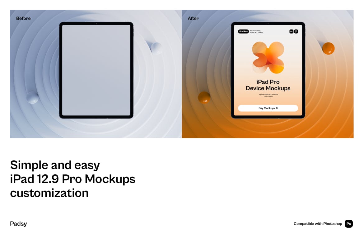 Padsy- iPad Pro Mockups Part.1 | Premium & Free PSD Mockup Store