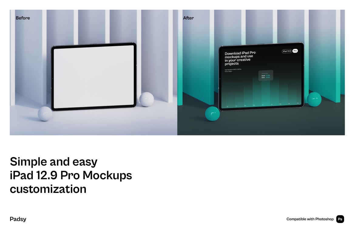 Padsy- iPad Pro Mockups Part.2 | Premium & Free PSD Mockup Store