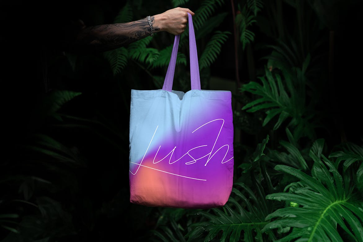 Tote Bag Mockup Scene / Lush Series 02 | Premium & Free PSD Mockup Store
