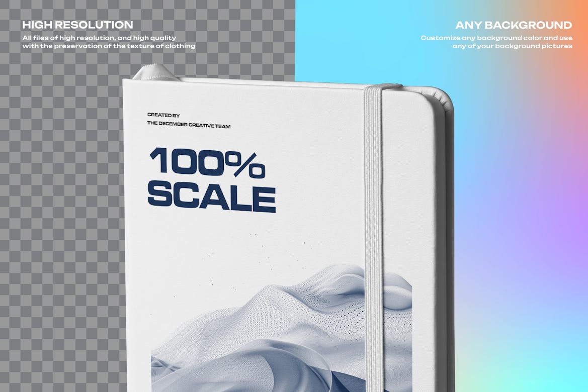 5 Mockups of Classic Notebook with Band and Hard Cover | Premium & Free ...