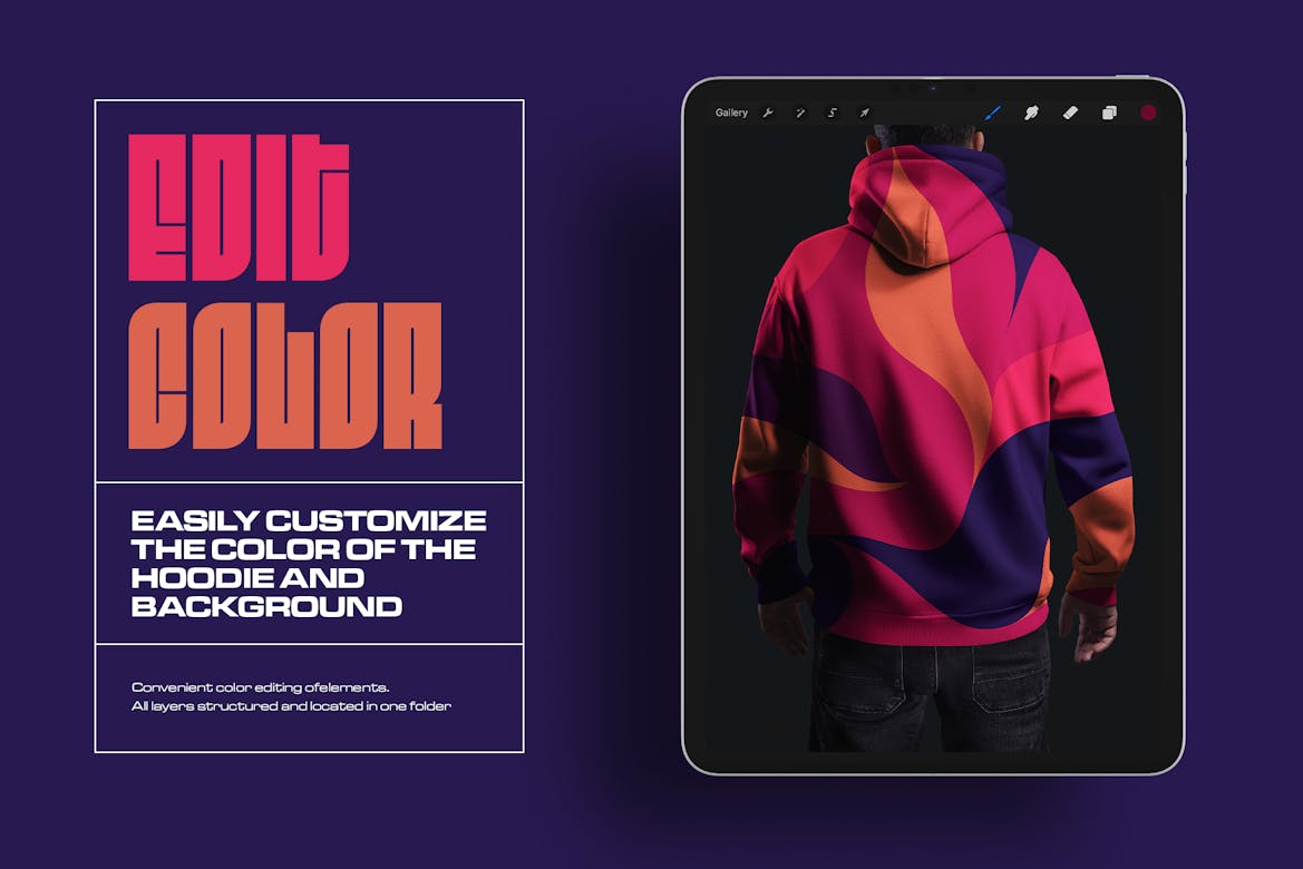 5 Mockups Oversize Hoodie for Procreate | Premium & Free PSD Mockup Store