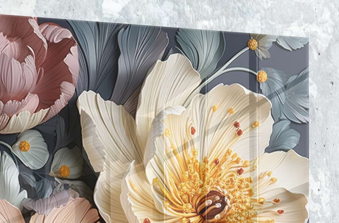 Acrylic Landscape Canvas Ratio 4x3 Mockup | Premium & Free PSD Mockup Store