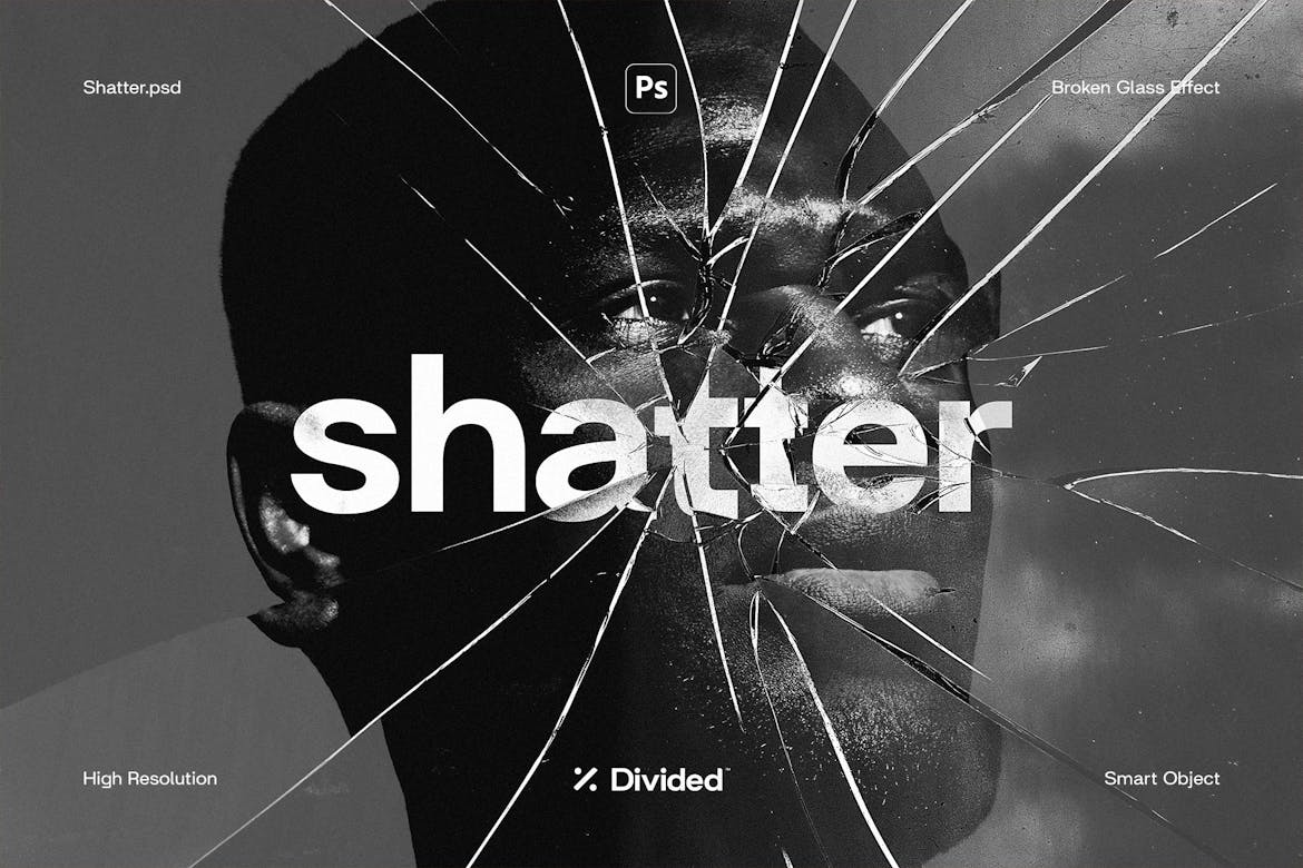Shatter Effect | Premium & Free PSD Mockup Store