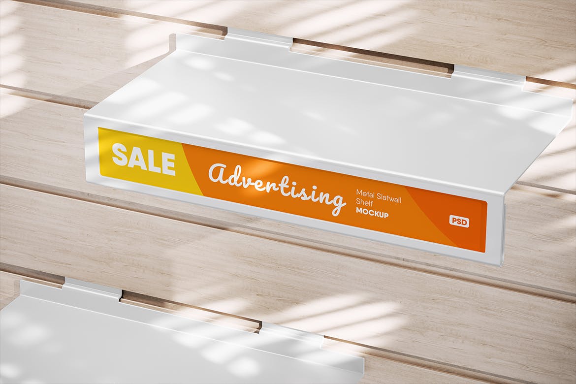 Store Shelf with Advertising Field Mockup | Premium & Free PSD Mockup Store