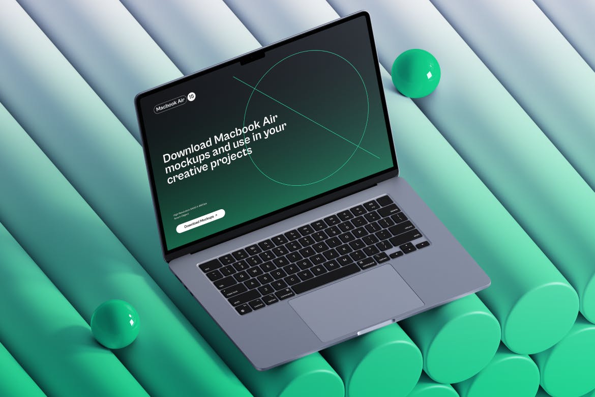 Notsy Macbook Air Mockup 10 | Premium & Free PSD Mockup Store