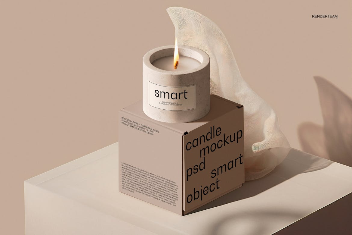 Candle / Paper Box Mockup Set | Premium & Free PSD Mockup Store
